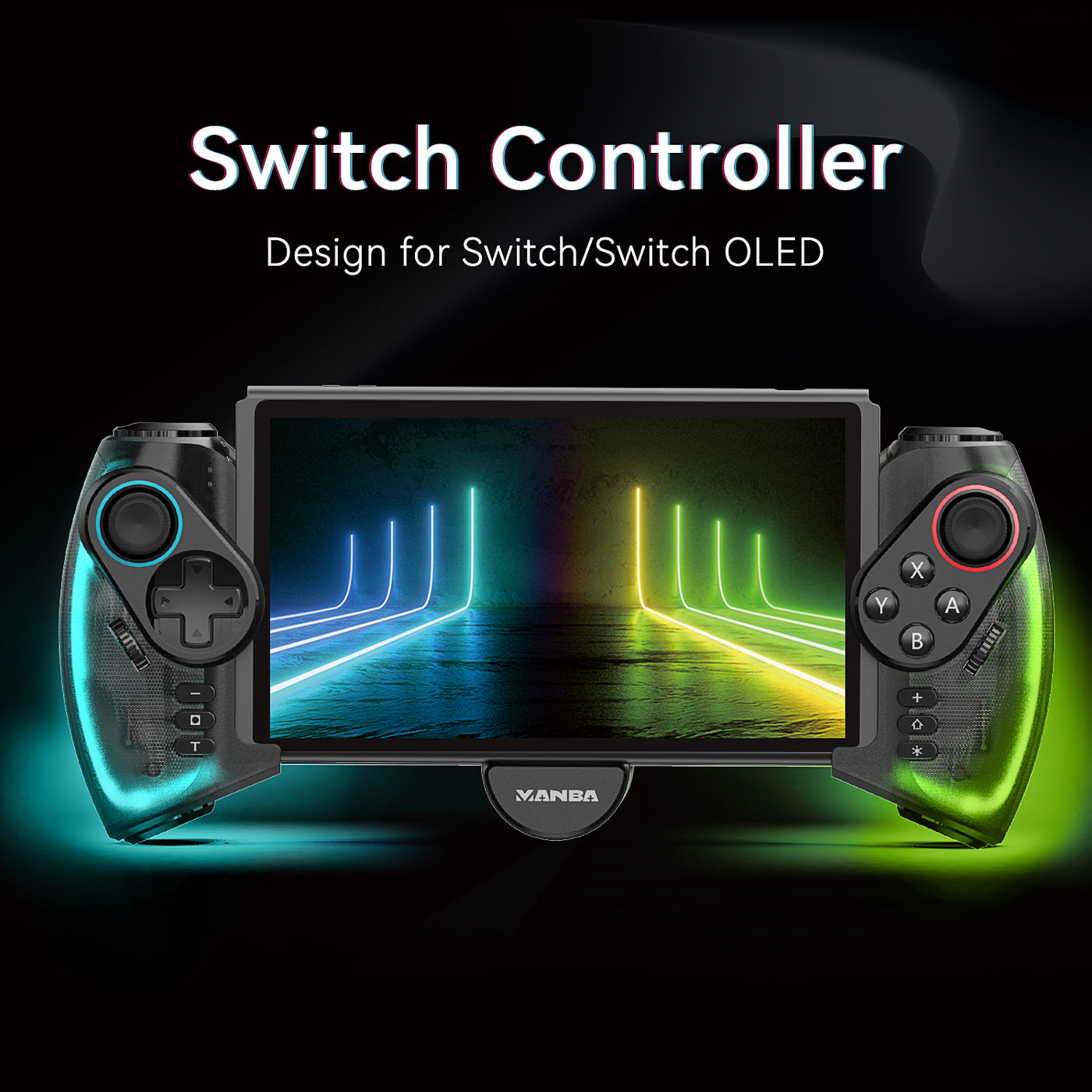 MANBA SW777 LED Switch Joycons (Black) – MANBA Gaming
