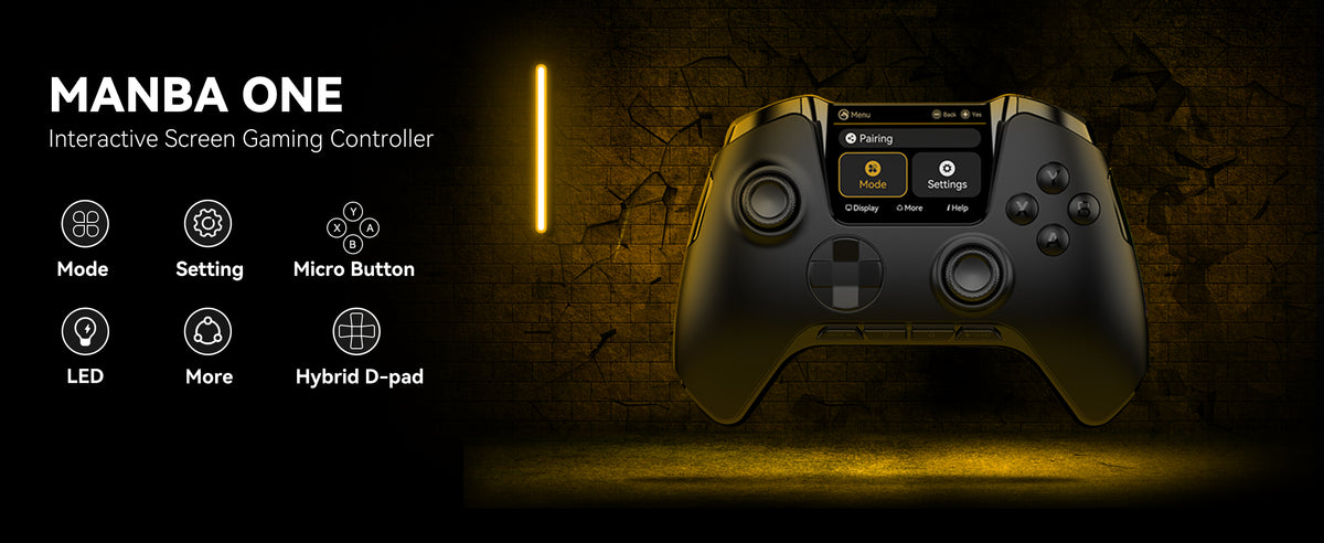 Manba One Wireless Controller - PC Gaming controller with screen ...