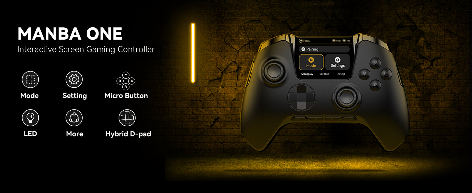 Manba One Wireless Controller - PC Gaming controller with screen ...