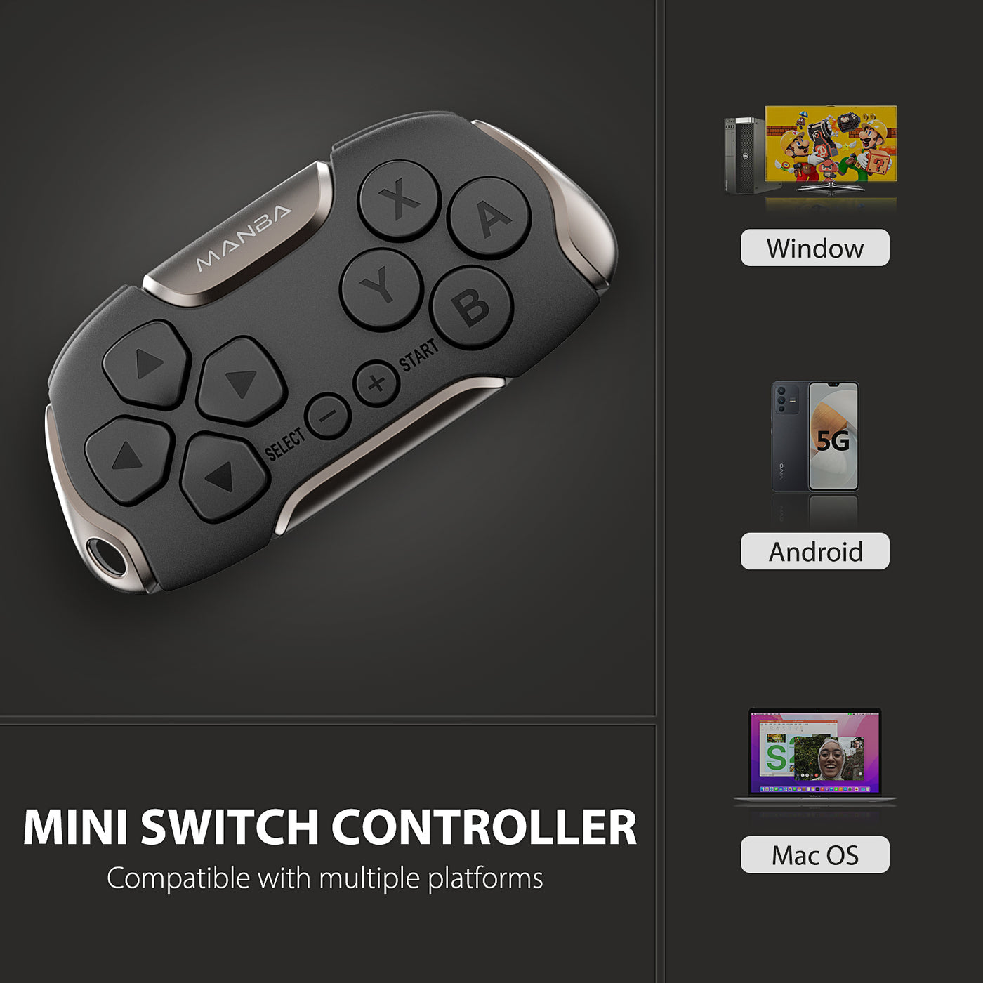 MANBA Multi-Platform Mini Controller – MANBA Gaming